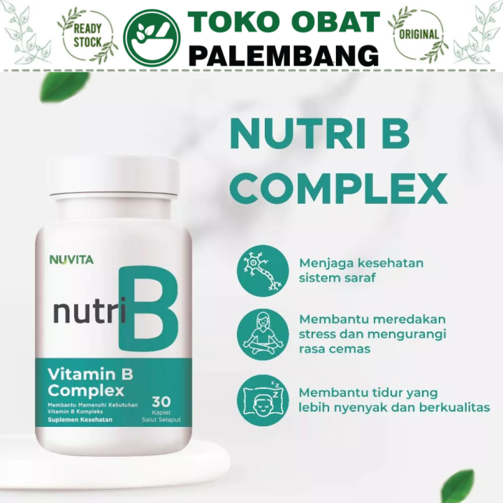 NUVITA NUTRI B COMPLEX 30 KAPLET VITAMIM B KOMPLEK SISTEM SARAF STRES CEMAS | Lazada Indonesia