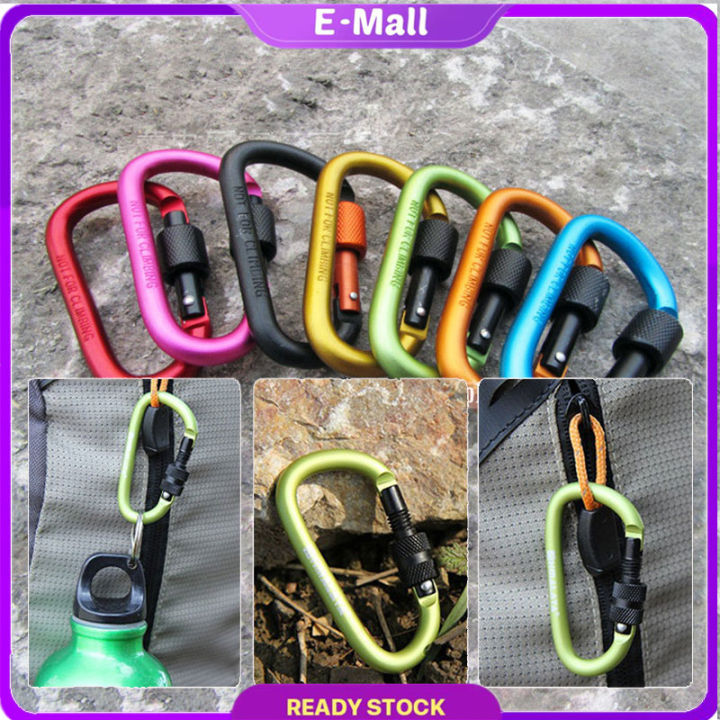 EMALL Outdoor Aluminum Carabiner Key Hook Clips 1PCS for Camping ...