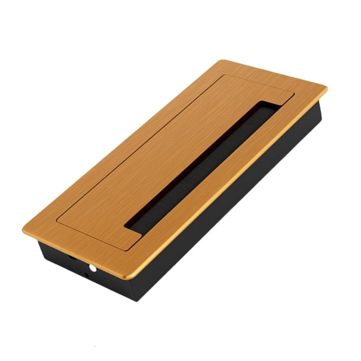 Thickening Aluminum Desk Cable Management Grommets with Brush Rectangle ...
