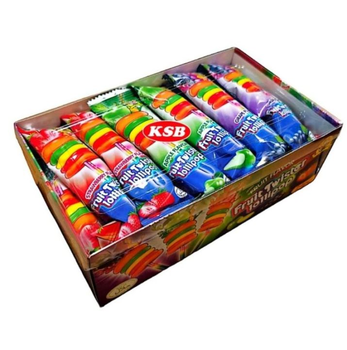 【24 pcs】Alibaba Fruit Twister Lollipop | Lazada