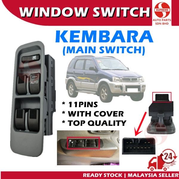 S2U Power Window Switch Perodua Kembara J100 DVVT Main Switch Suis ...