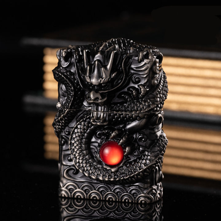 Kimigo [NEW!] Chinese Style High-End Lighter Dragon/Brave Troops Emblem ...