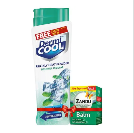 Dermi Cool Prickly Heat Powder - Menthol Regular From India (150g)With ...