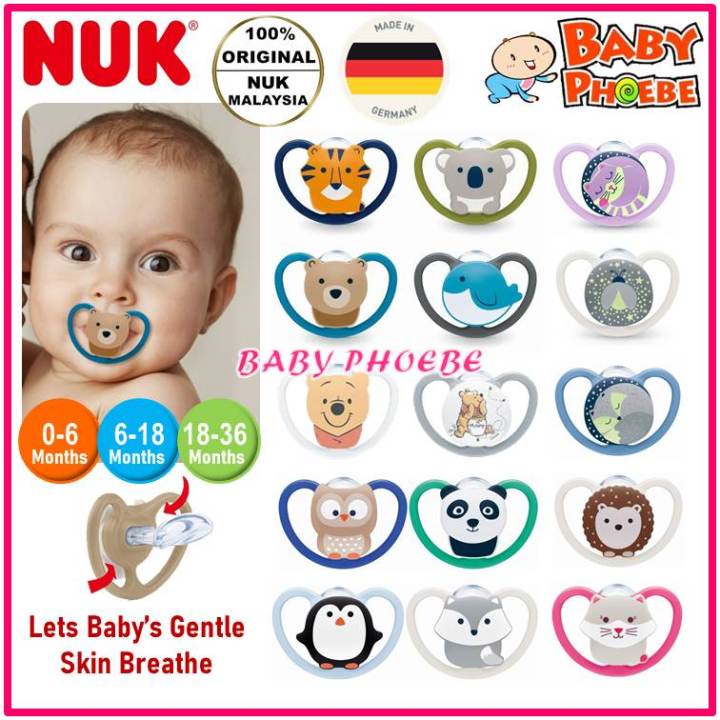 [Original] NUK Space Silicone Orthodontic Soother Pacifier Baby 0-6m/6 ...