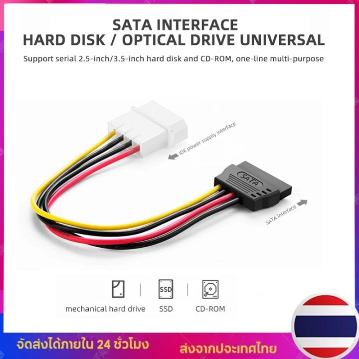 สายเคเบิ้ล 4 PIN IDE to 15-Pin Serial ATA SATA Power Adapter Cable ...