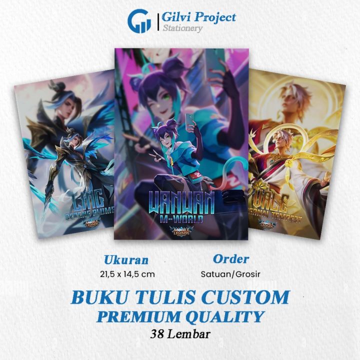 Buku Tulis Mobile Legend Character / ML [C] / Buku Tulis Sekolah / Buku ...