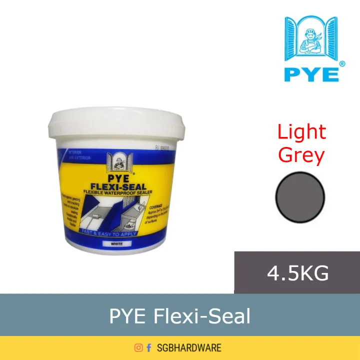 PYE Flexi-Seal 4.5KG Waterproof Sealer (Water Base) White/ Light Grey ...