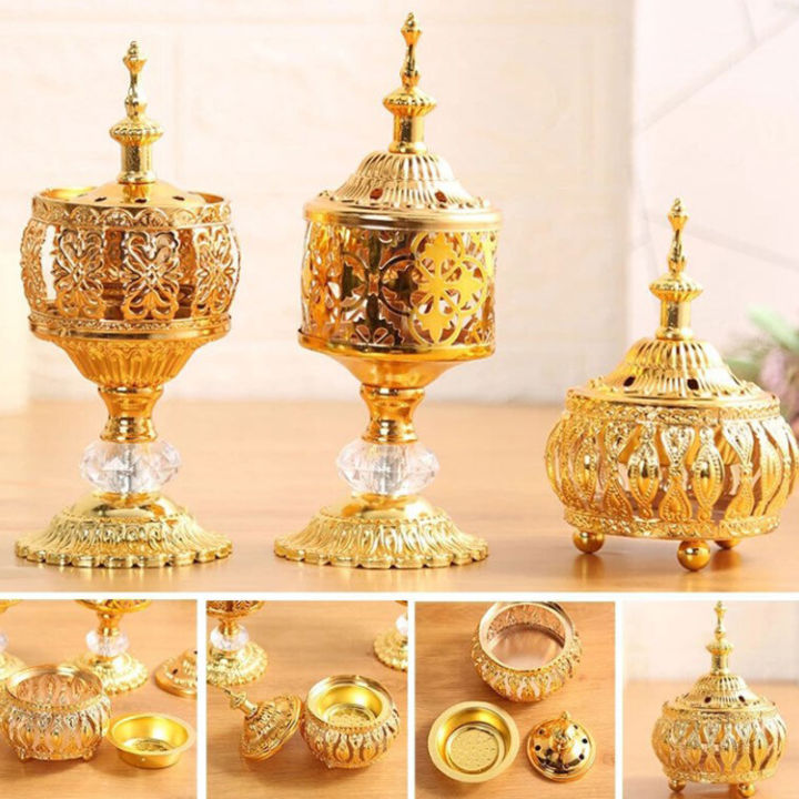 Traditional Arabic Metal Incense Burner Bakhoor Home Aroma Diffuser ...