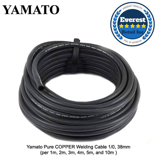 Yamato Pure COPPER Welding Cable 1/0, 38mm (per 1m, 2m, 3m, 4m, 5m, and 10m) | Lazada PH