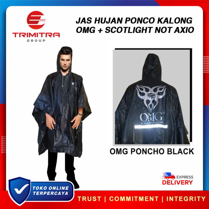 Jas Hujan Ponco WATERPROOF OMG + Scotlight HIGH QUALITY not axio 700gr ...