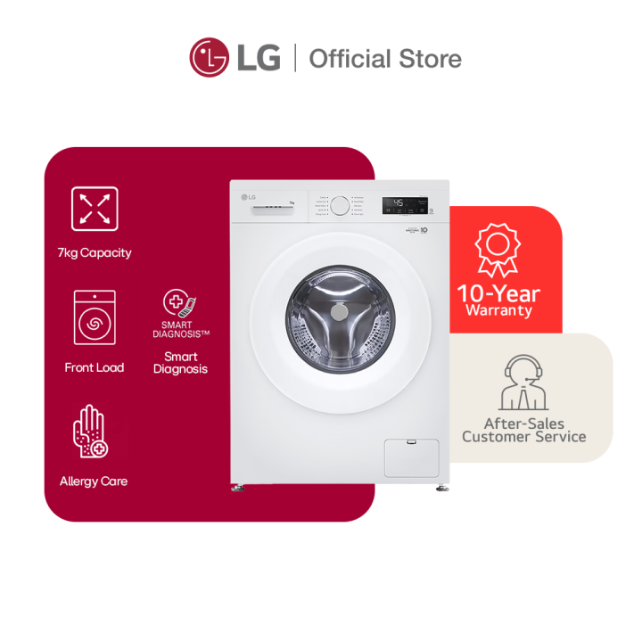 LG - Front Load Washing Machine - 7kg Wash Capacity - FB1207S6W | Lazada PH