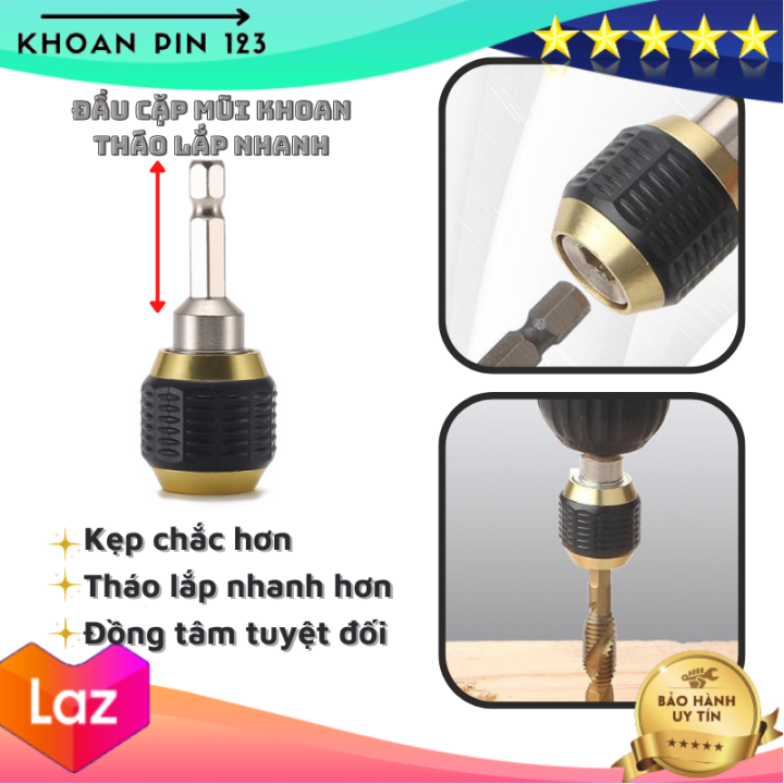 Đầu chuyển đổi mũi khoan lục giác tháo lắp nhanh, đầu cặp nhanh 1/4 đồng tâm cao | Lazada.vn