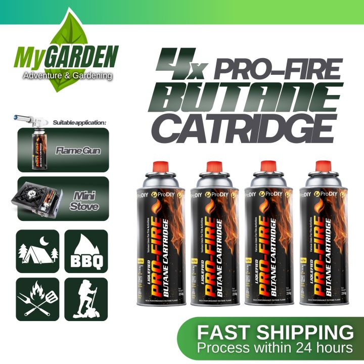 4pcs Butane Gas Can for Flame Gun Mini Camping Stove ( Random Brand ...
