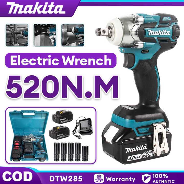 【24hours delivery】 Brushless Electric Impact Wrench DTW285 2 Battery ...