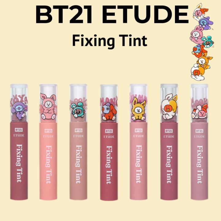 [BT21 X Etude House] Fixing Tint 4g Seven colors BTS | Lazada Singapore