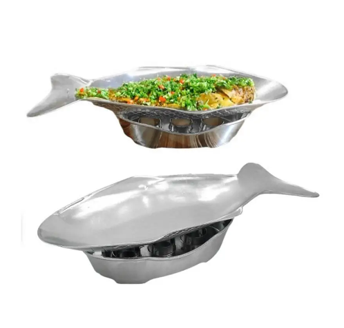 🌹READY STOCK🌹 Aluminium Fish Platter Steam Fish Thai Style With Fire ...