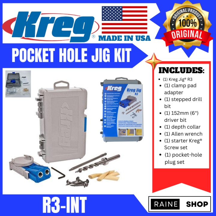 Original KREG R3 Pocket Hole Jig System Pockethole Tool Kit | Lazada PH