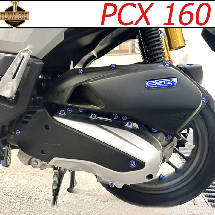 FLAWLESSTI Honda PCX 160 Gr5 Titanium Bolts Disc Crankcase Cover Stem ...