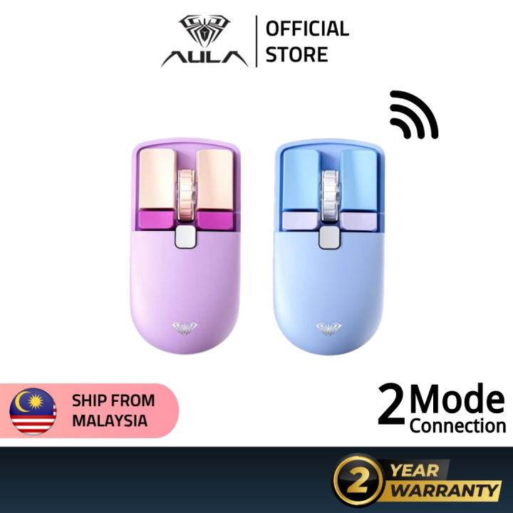 AULA SC320 Dual-mode 2.4G Bluetooth Mini Wireless Mouse Rechargeable ...