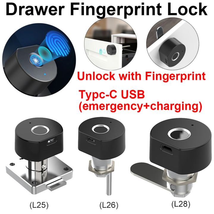 Drawer Intelligent Electronic Fingerprint Locks Cabinet Locker Finger ...