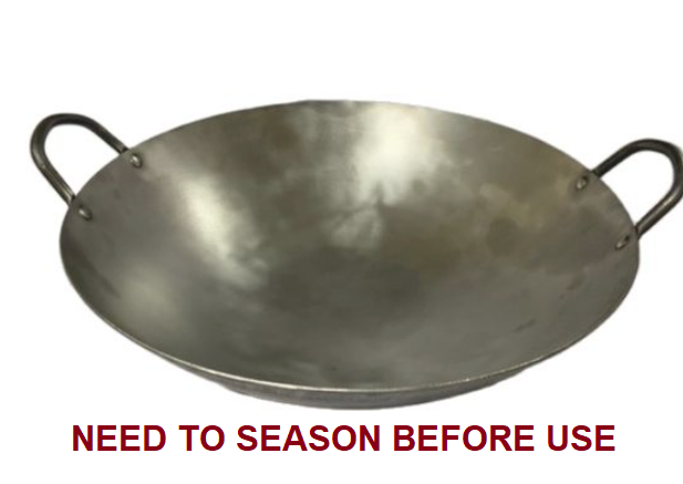 PANGCUCINA FACTORY PRICE Authentic Carbon Steel CHINESE WOK PAN, ROUND ...