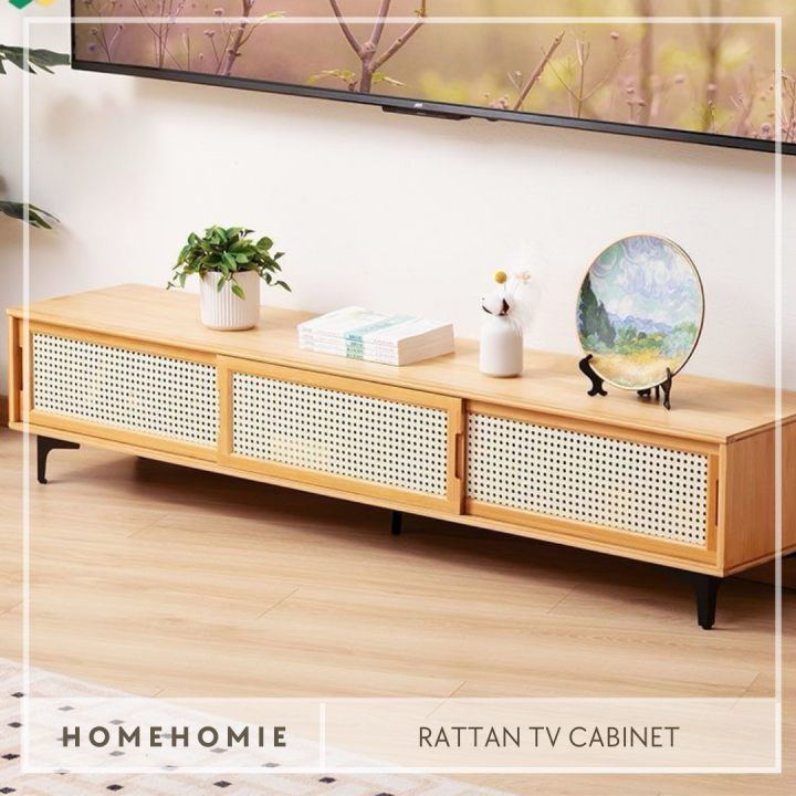 Homehomie Japanese Muji Style Home Living Television Cabinet Breathable ...