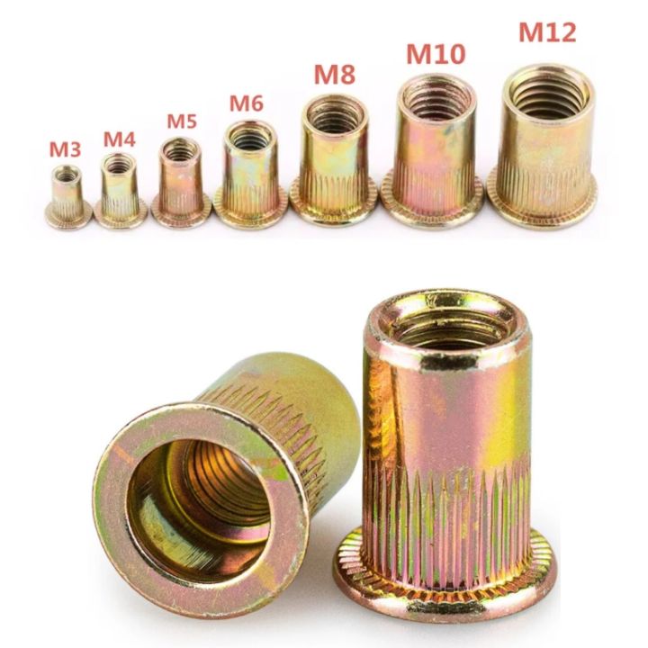 Multi Size Rivet Nuts M3 M4 M5 M6 M8 M10 M12 Carbon Steel Hardware Nuts Fastener | Lazada PH