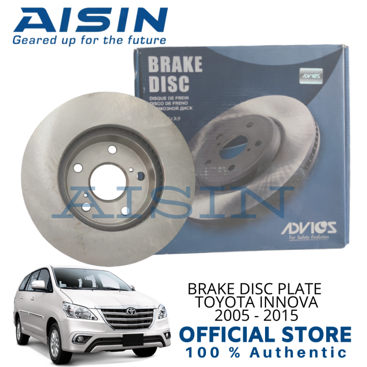 Aisin BRAKE DISC PLATE for Toyota INNOVA 2005-2015 (A6F-258) | Lazada PH