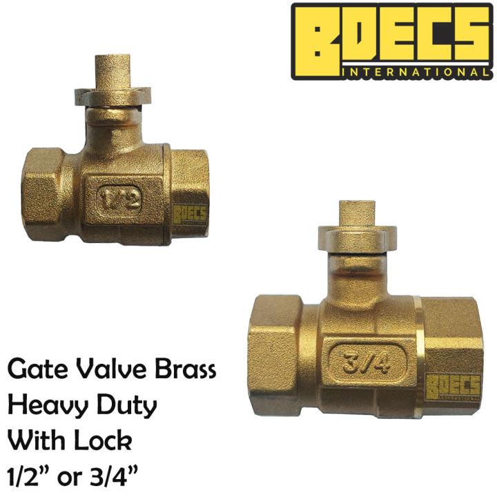 Gate Valve Brass With Lock Heavy Duty (1pc) I Bdecs | Lazada PH
