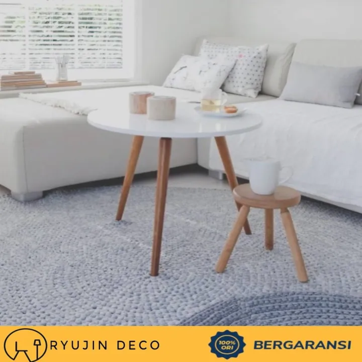 Meja Bulat Minimalis Round Table Minimalis | Lazada Indonesia