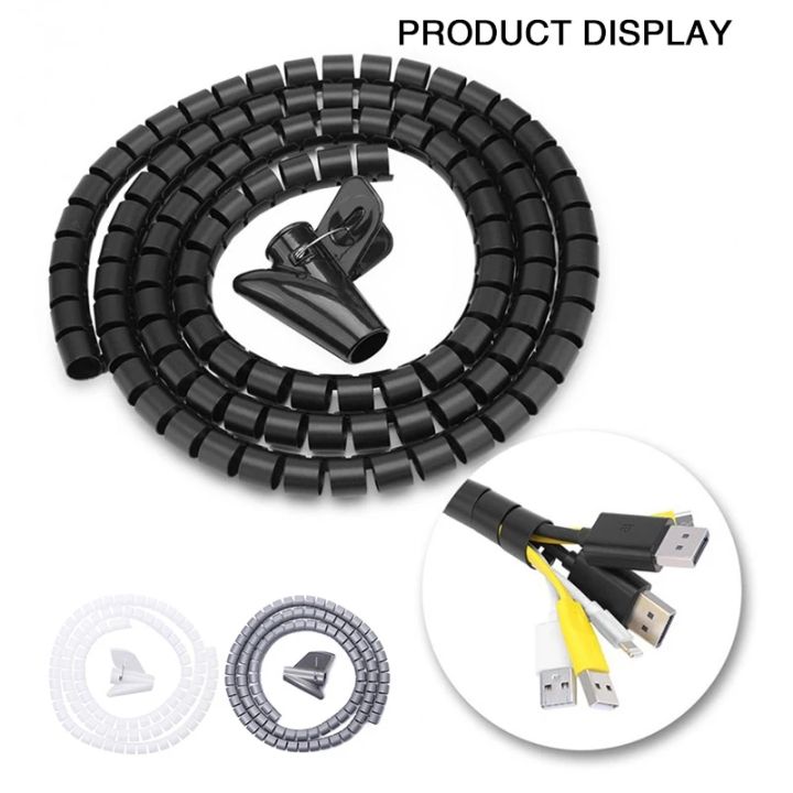 1M Flexible zipper Cable Wire Protector Cable Organizer Computer Cord ...
