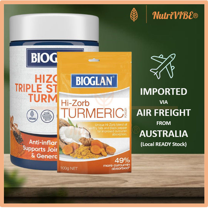 [Ready SG Stock] Bioglan Hi-Zorb HiZorb Triple Strength Turmeric 100 ...
