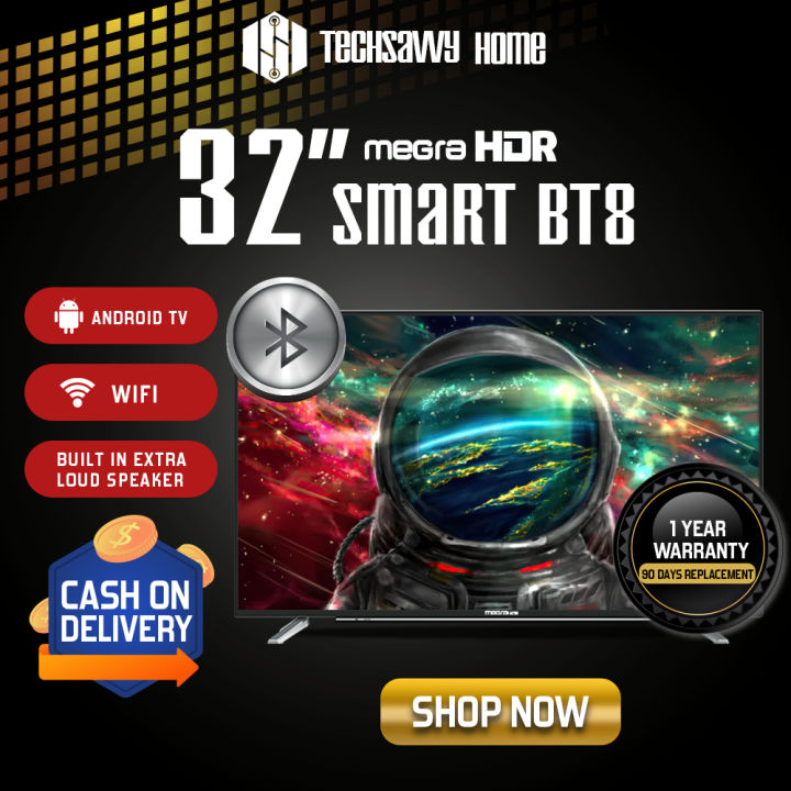 32 inches MegraHDR Bluetooth Smart TV Slim HD Ready Normal Tv/Smart TV ...