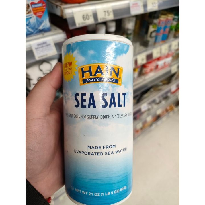 Enjoy eating Sea Salt (Hain pure foods) 595g 21 OZ ซี ซอลท์ เกลือบริโภค ...