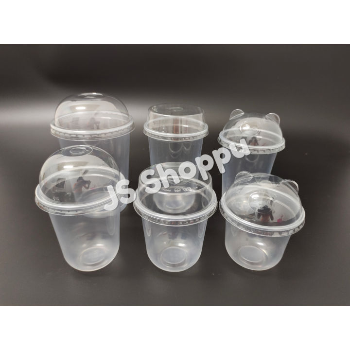 PP Clear Cup / U Cup (50pcs±) / Disposable Plastic Cup / Milk Tea Tea ...