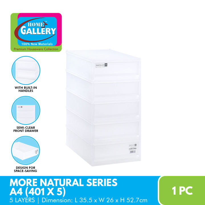 Home Gallery More Natural Series A4 (401 x 5) Drawer | 5 Layers ...