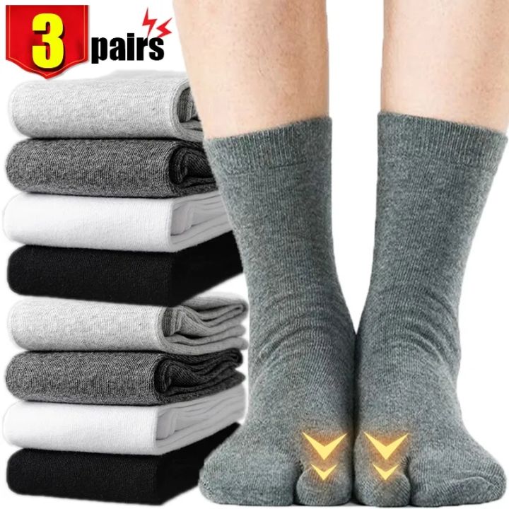 3Pairs=6Pcs Two-toe Socks Women Men Sweaty Nonslip Split Separate Tabi ...