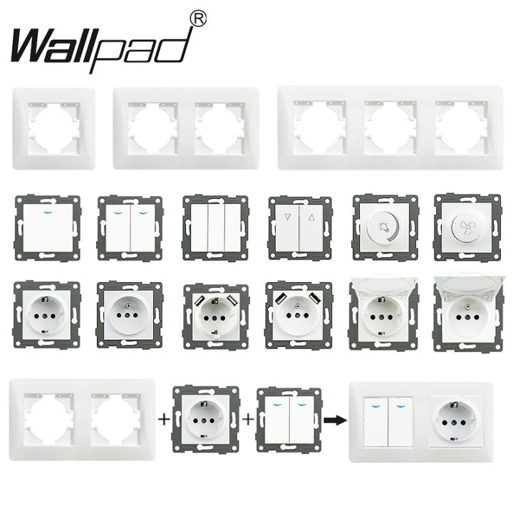 [ ANN Hardware ] DIY Fireproof Plastic EU 1 2 3 Gang On Off Switch with ...