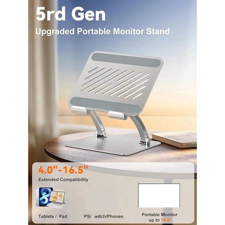 【Latest model】Foldable Tablet Holder Stand Dual Rod Adjustable Desktop ...