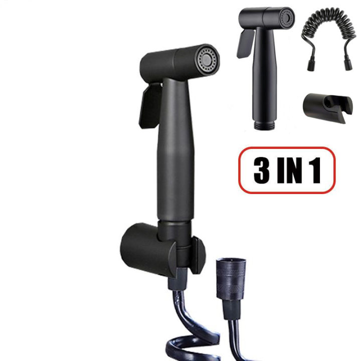 3 in 1 Stainless Steel Bidet Spray Toilet Bidet Rinse Set with Holder ...