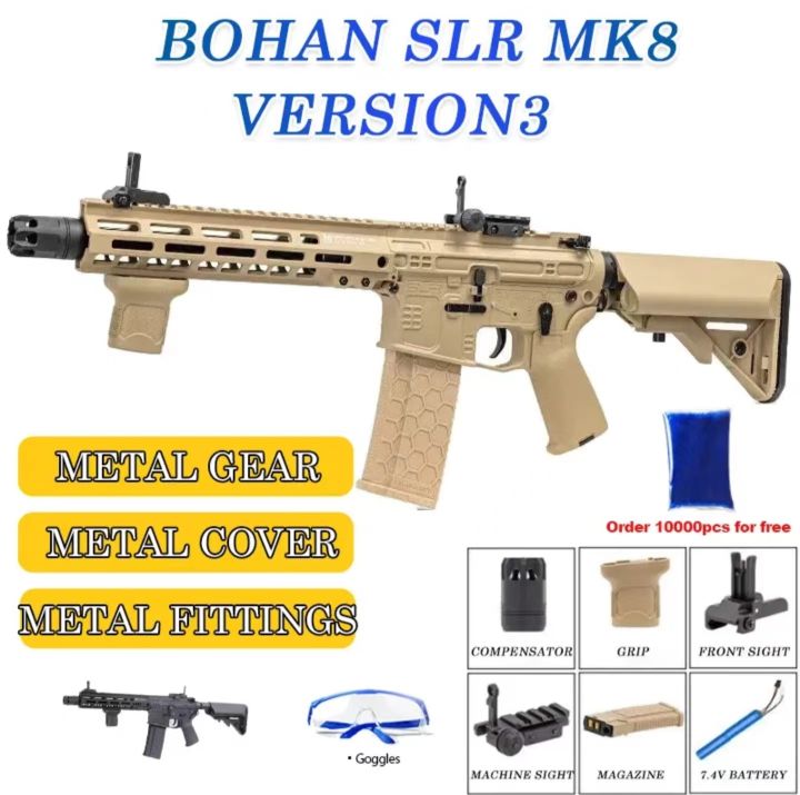 BOHAN SLR V2 Metal Gear High End Gel Ball Blaster Blowback Toy ...