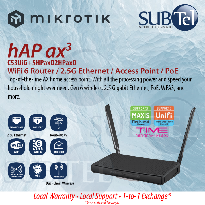 Mikrotik Hap Ax3 C53uig 5hpaxd2hpaxd Wifi6 Router 2 5g Ethernet Access Point Poe Routeros V7