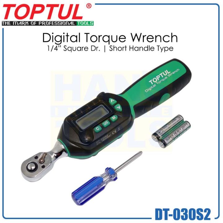 Toptul DT-030S4 Torque Wrench Adapter Digital 1.5-30Nm 1/4" Drive ...