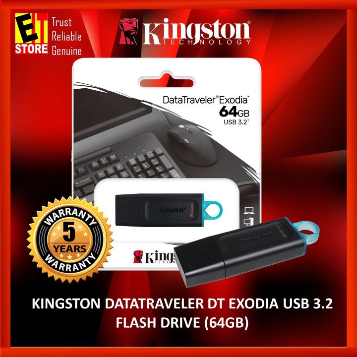KINGSTON PENDRIVE 64GB / 128GB / 256GB DATA TRAVELLER - DTX/64GB DTX ...