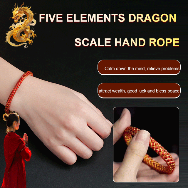 Five Elements Red Rope Bracelet Chinese Zodiac Good Luck Bracelet Five ...