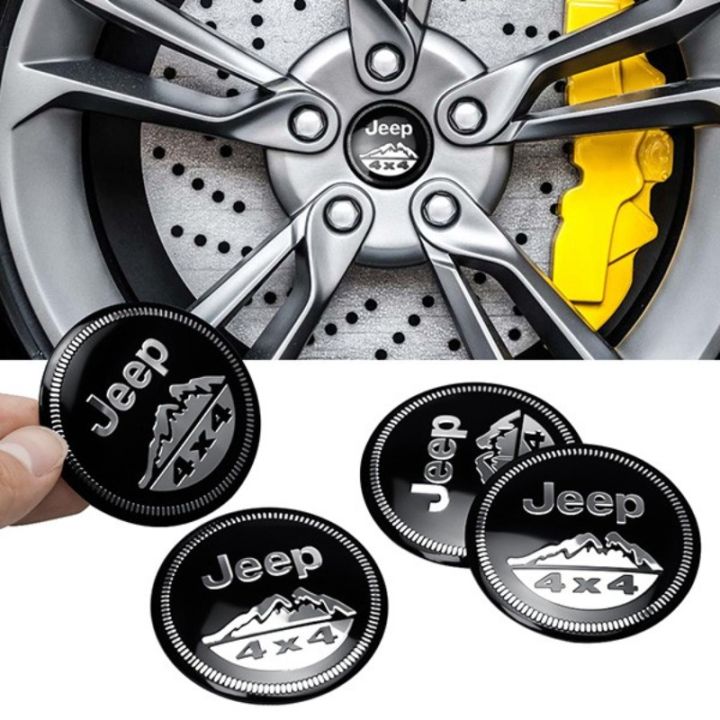 LAIFU Jeep 4X4 Logo Car Wheel Logo Wheel Hub Stickers Wheel Hub Logo ...