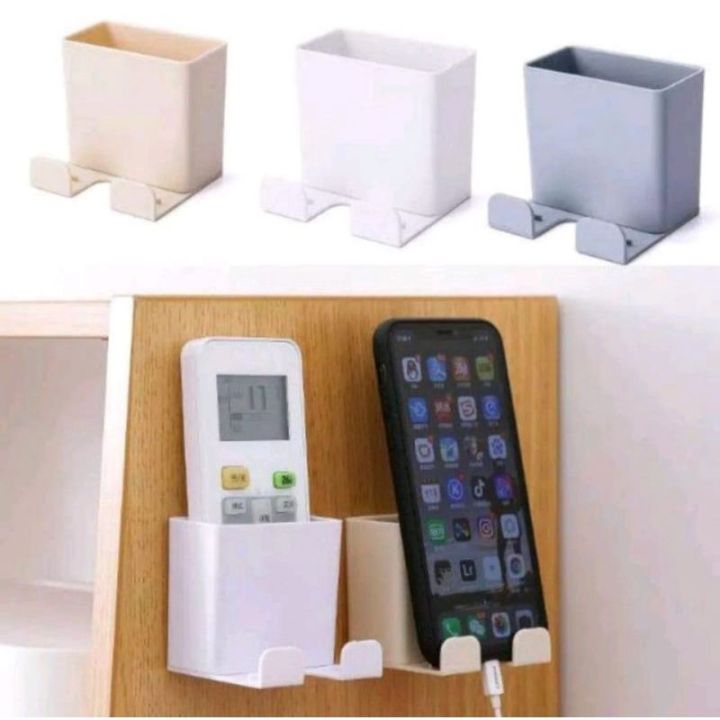 Rak Remote TV AC / 2 IN 1 Holder Tempat Charging Dudukan Dinding ...