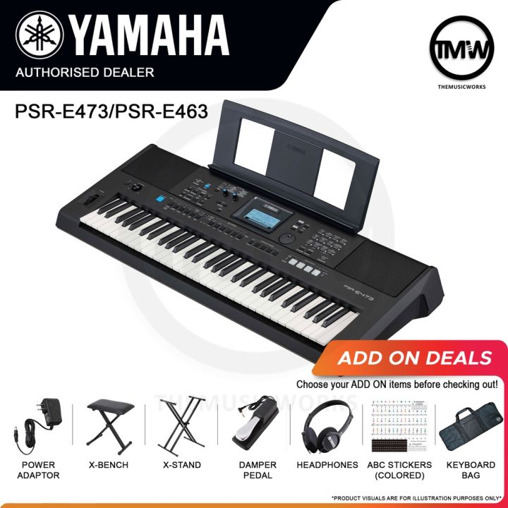 Yamaha PSR-E473 Portable Arranger Keyboard 61 keys Touch Response PSR E473 [LIMITED STOCK ...