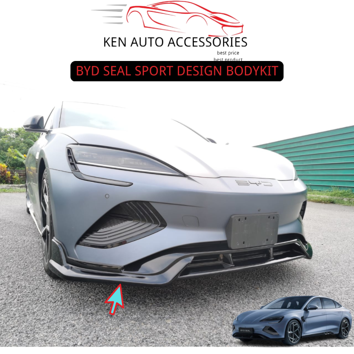 BYD SEAL 2024 SPORT BODYKIT WITH SPOILER GLOSSY BLACK FRONT REAR LEFT ...