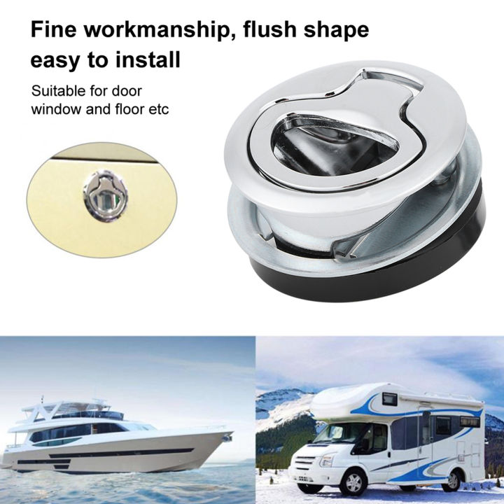 Marine Hatch Lock 316 Stainless Steel Flush Pull Locker Hatch Handle ...